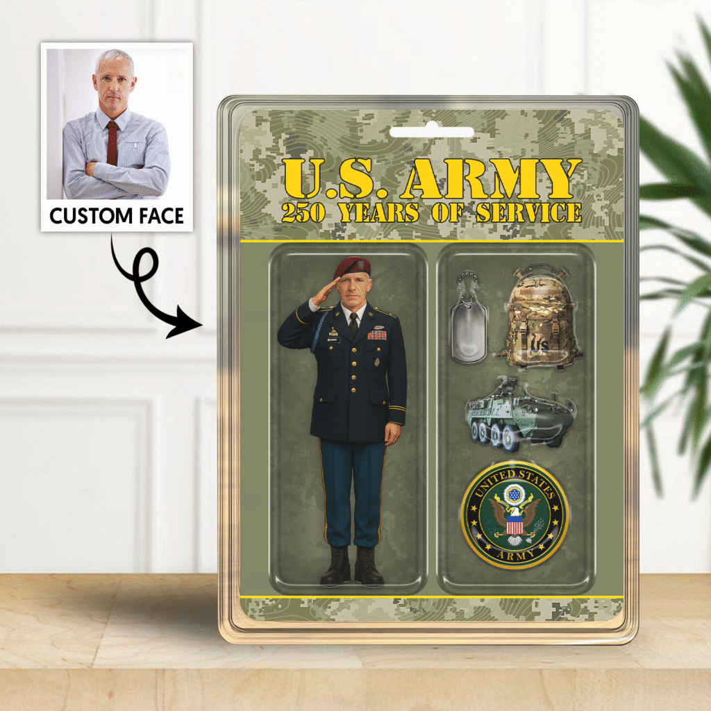 Personalized US ARMY 250th Years Of Service Figure Style Acrylic Plaque ...